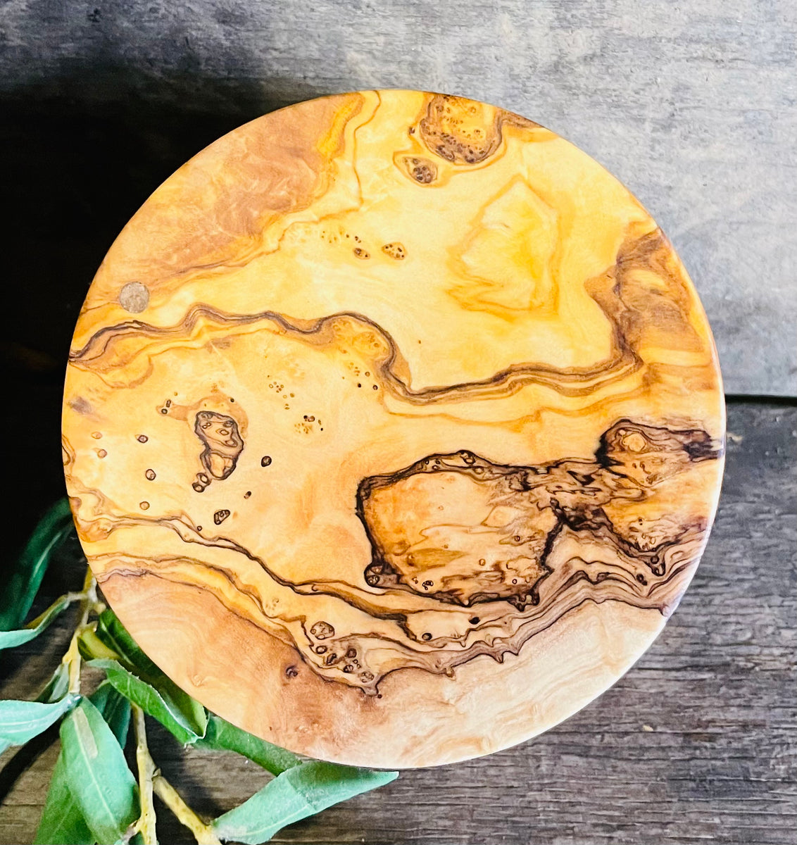 Hand Crafted Olive Wood Salt Cellar – Figone Olive Oil